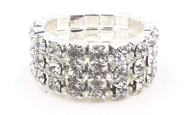 Rhinestone ring - 3 row – Hypnotize Lashes